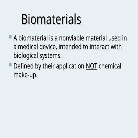 Biomaterials and its Applications | PPSX