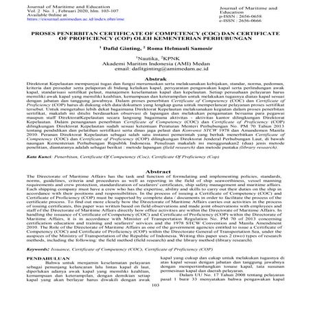 Proses penerbitan Certificate Of Competency dan Certificate Of Proficiency | PDF