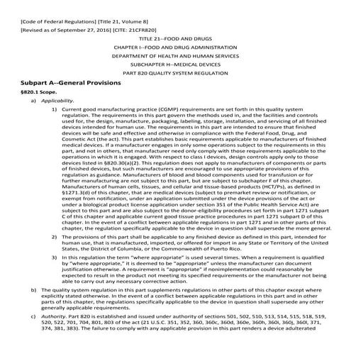 21 cfr-part-820 | PDF