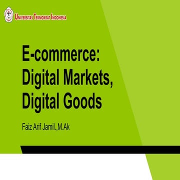 21 e-commerce digital markets, digital goods / E-COMMERCE: PASAR ...