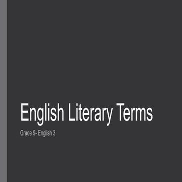 21-English-Literary-Terms for english literature | PPT