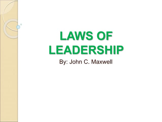 21 irrefutable laws of leadership poster | PDF | Business | Business ...