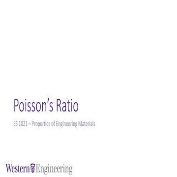 Lesson 21 -- Properties of Materials -- Poisson's Ratio | PDF