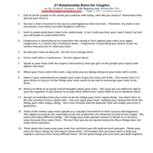 21 relationship-rules-for-couples | PDF