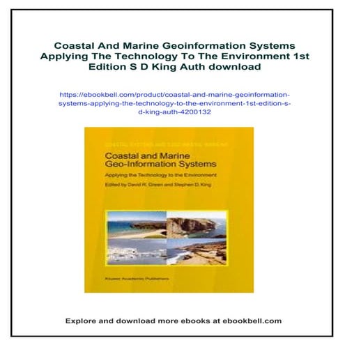 Coastal And Marine Geoinformation Systems Applying The Technology To ...