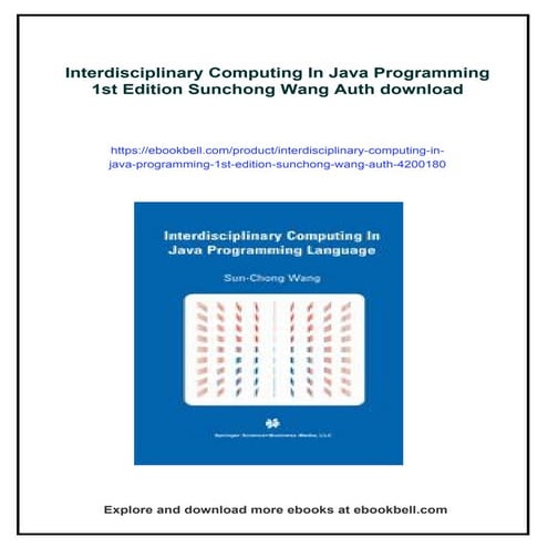 Interdisciplinary Computing In Java Programming 1st Edition Sunchong Wang Auth | PDF