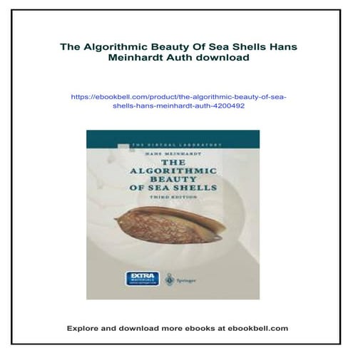 The Algorithmic Beauty Of Sea Shells Hans Meinhardt Auth | PDF