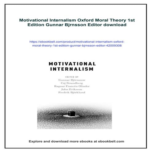 Motivational Internalism Oxford Moral Theory 1st Edition Gunnar ...