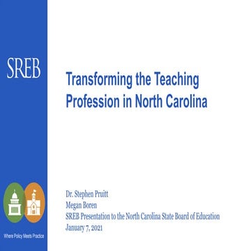 SREB on transforming teachers | PPT