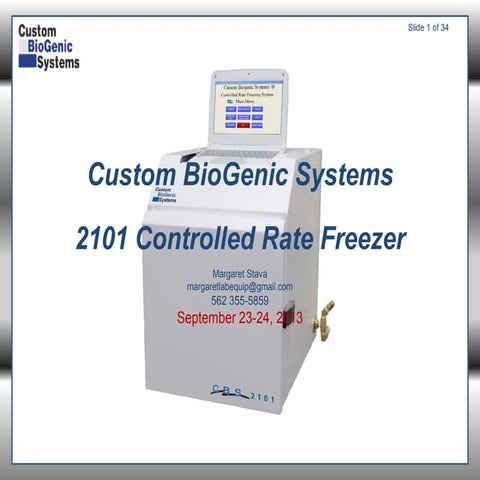 Controlled rate freezing for cell preservation | PDF