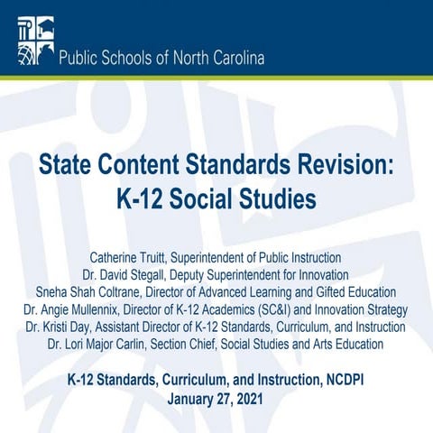 Social studies standards revisions | PPT