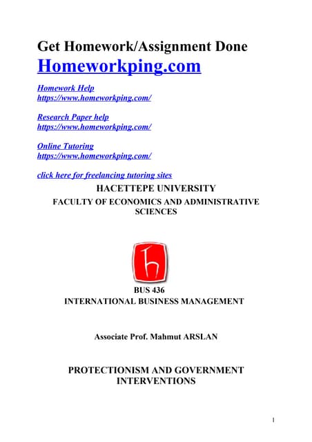 Free trade vs protection | PPT