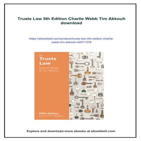 Trusts Law 5th Edition Charlie Webb Tim Akkouh | PDF