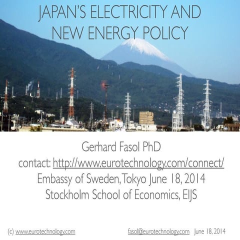 Japan's electricity and new energy policy | PDF