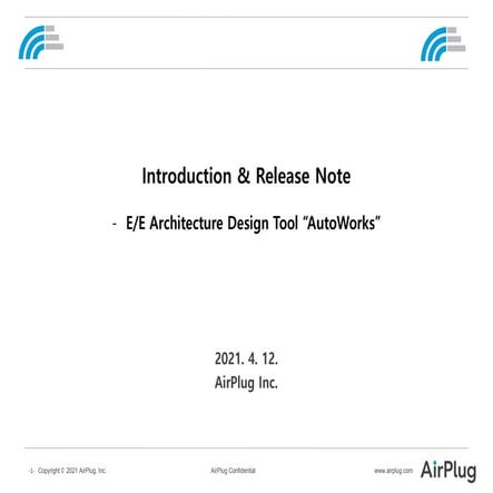 AutoWorks - release note | PDF