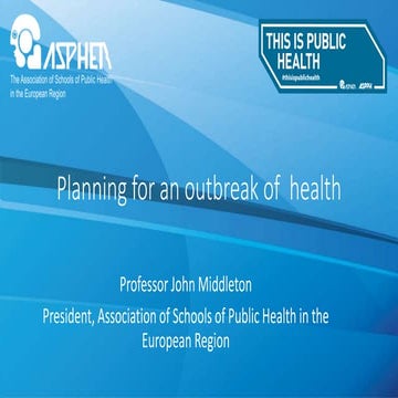 Planning for an outbreak of health | PPT