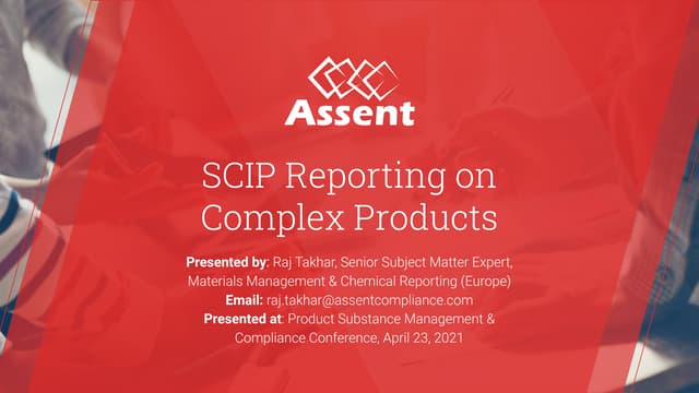 Scip Reporting On Complex Products Ppt