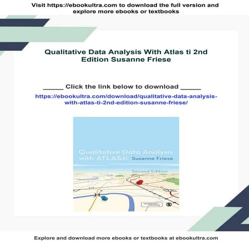Qualitative Data Analysis With Atlas ti 2nd Edition Susanne Friese | PDF
