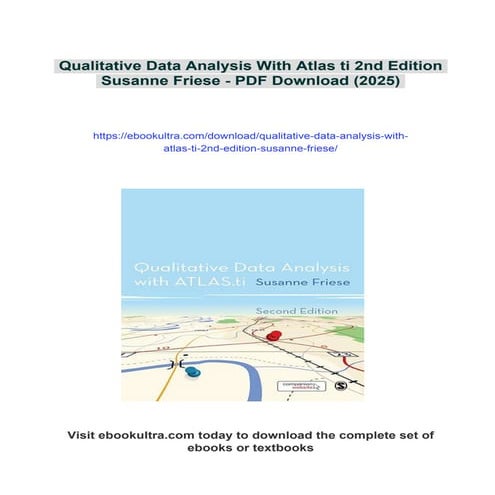 Qualitative Data Analysis With Atlas ti 2nd Edition Susanne Friese | PDF