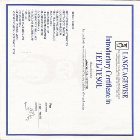 Certificate Languagewise | PDF