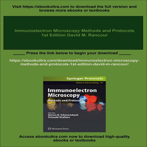Immunoelectron Microscopy Methods and Protocols 1st Edition David M. Rancour | PDF