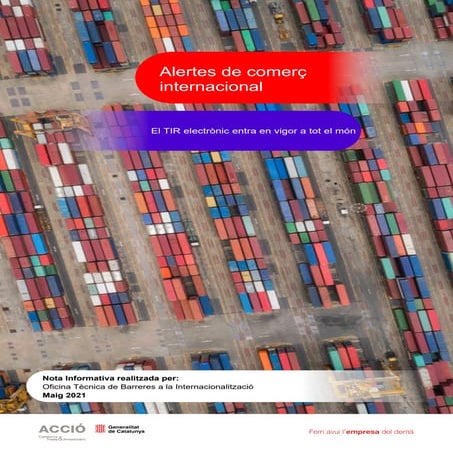 El TIR electrònic entra en vigor a tot el món | PDF