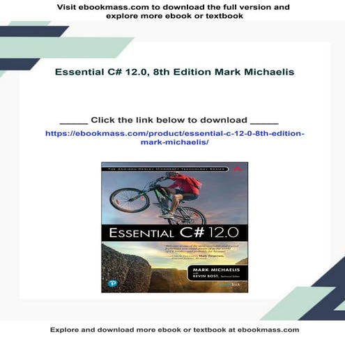 Essential C# 12.0, 8th Edition Mark Michaelis | PDF