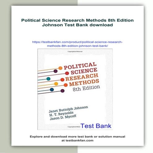 Political Science Research Methods 8th Edition Johnson Test Bank | PDF