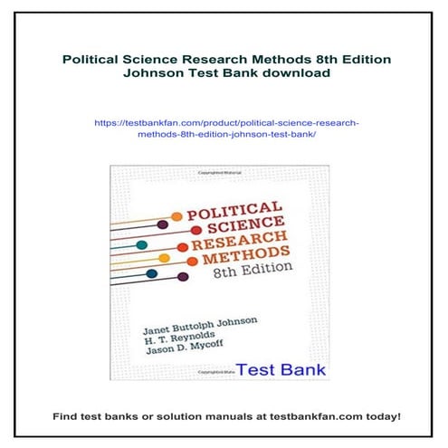 Political Science Research Methods 8th Edition Johnson Test Bank | PDF