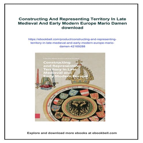 Constructing And Representing Territory In Late Medieval And Early ...