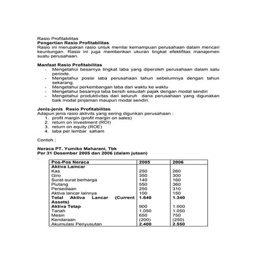 rasio-profitabilitas | PDF
