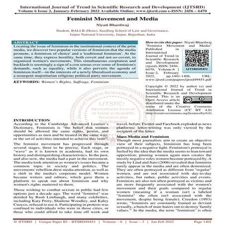 Feminist Movement and Media | PDF