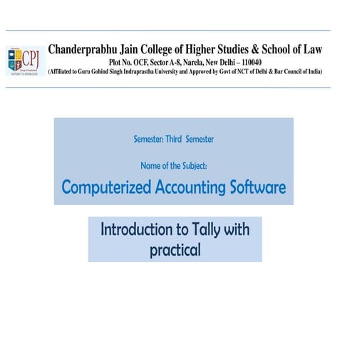 Computerized Accounting Software | PDF