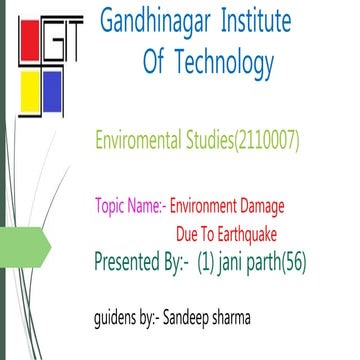 Environment Damage Due To Earthquake | PPTX
