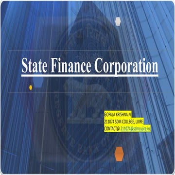State Finance Corporation | PPTX