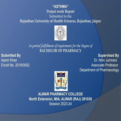 Asthma in detail with examples and drugs | PPTX