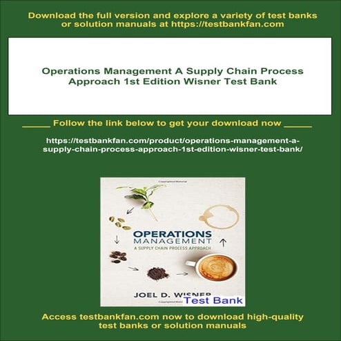 Operations Management A Supply Chain Process Approach 1st Edition ...