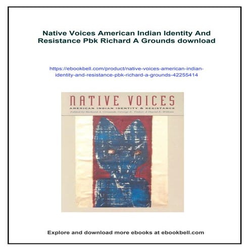 Native Voices American Indian Identity And Resistance Pbk Richard A ...