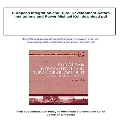 European Integration and Rural Development Actors Institutions and ...