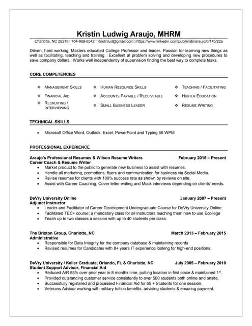 1 pg Resume | DOCX | Resume Writing and Advice | Job Search