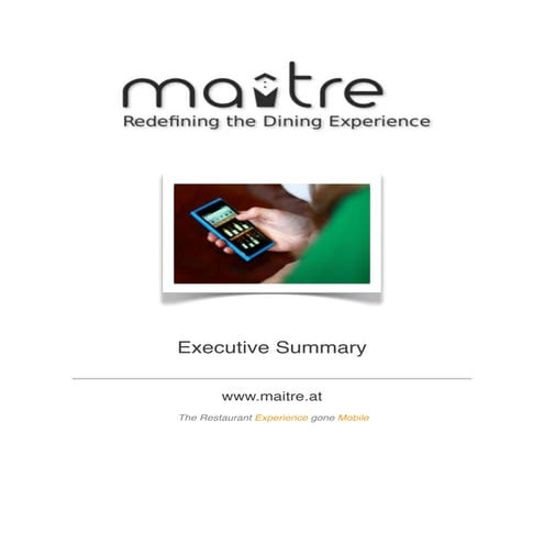 Maître for restaurants | PDF