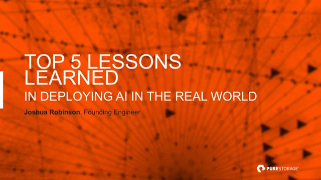 Top 5 Lessons Learned In Deploying Ai In The Real World Pdf