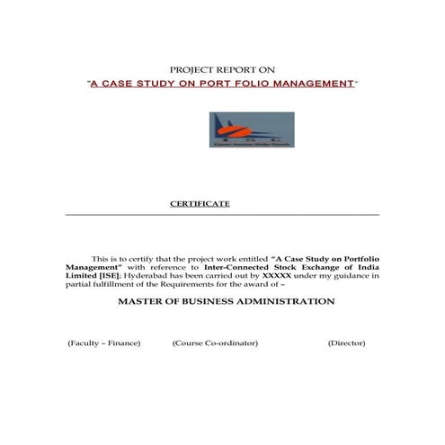 211432897 a-case-study-on-port-folio-management | DOC