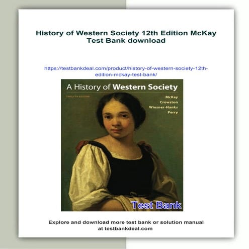 History of Western Society 12th Edition McKay Test Bank | PDF