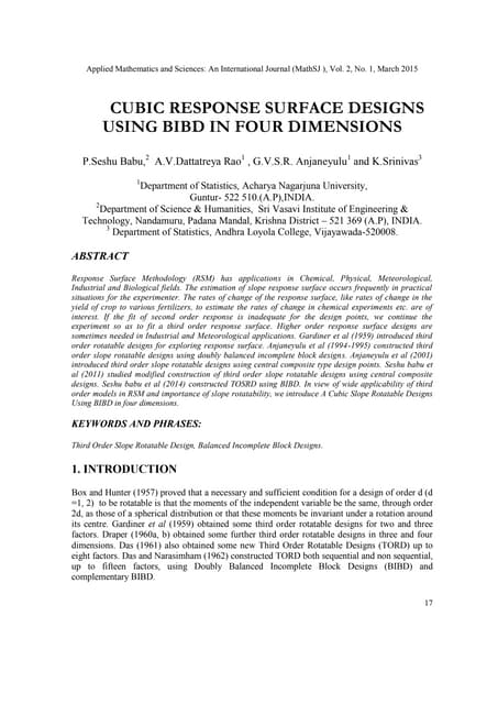 Construction of Balanced Incomplete Block Designs | PDF | Physics | Science