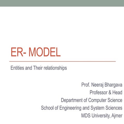Er model ppt | PPTX