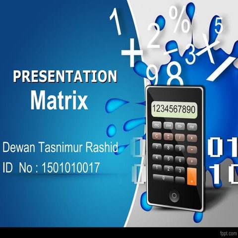 Matrix mathematics | PPT