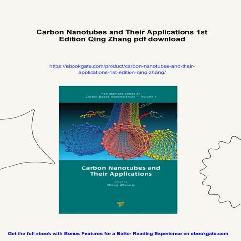 Carbon Nanotubes and Their Applications 1st Edition Qing Zhang | PDF