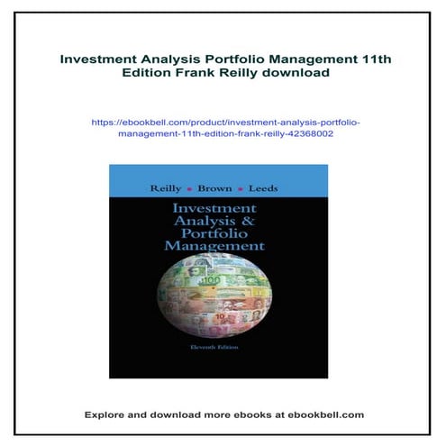 Investment Analysis Portfolio Management 11th Edition Frank Reilly | PDF