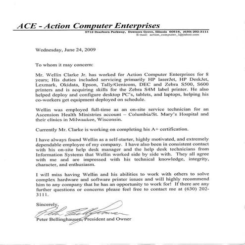 Letter of Recommandation | PDF